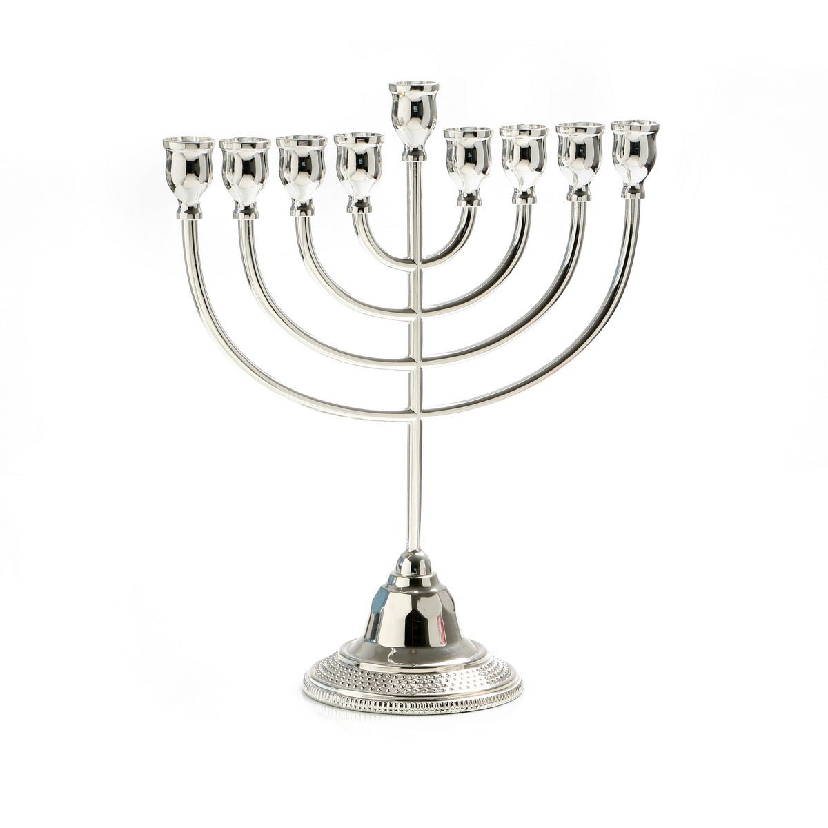 14" Classic Large Menorah-Silver Plated - The Weitzman Museum Store
