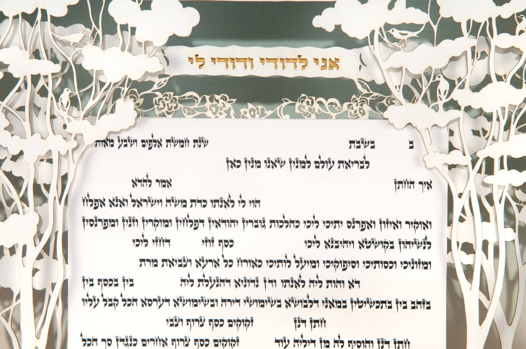 Canopy Ketubah by Daniel Azoulay - The Weitzman Museum Store