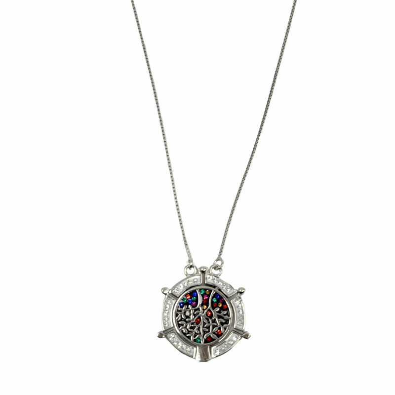 Crystal Star of David/Tree of Life Pendant - The Weitzman Museum Store