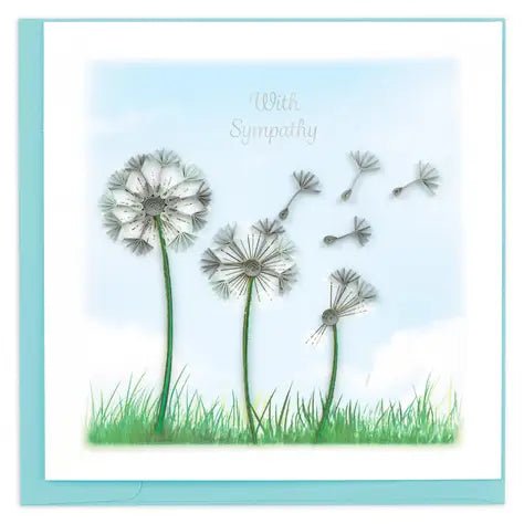 Dandelion Sympathy Card Quilling Card - The Weitzman Museum Store
