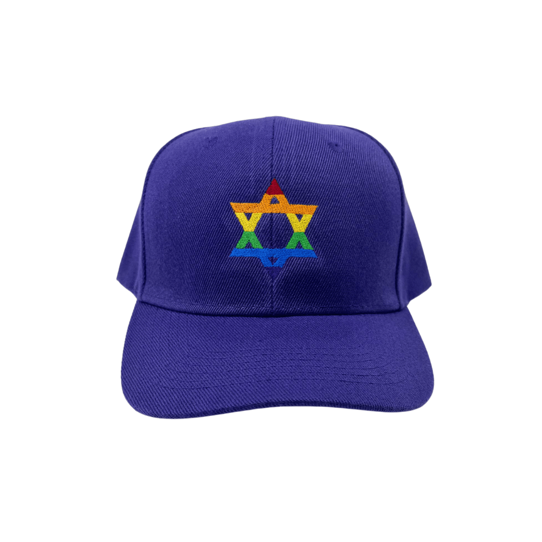 Purple Rainbow Star of David Hat - The Weitzman Museum Store