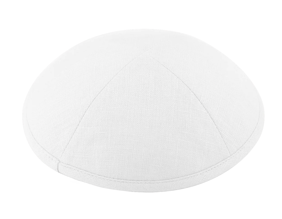 White Linen Kippah - The Weitzman Museum Store