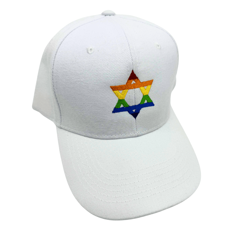 White Rainbow Star of David Hat - The Weitzman Museum Store